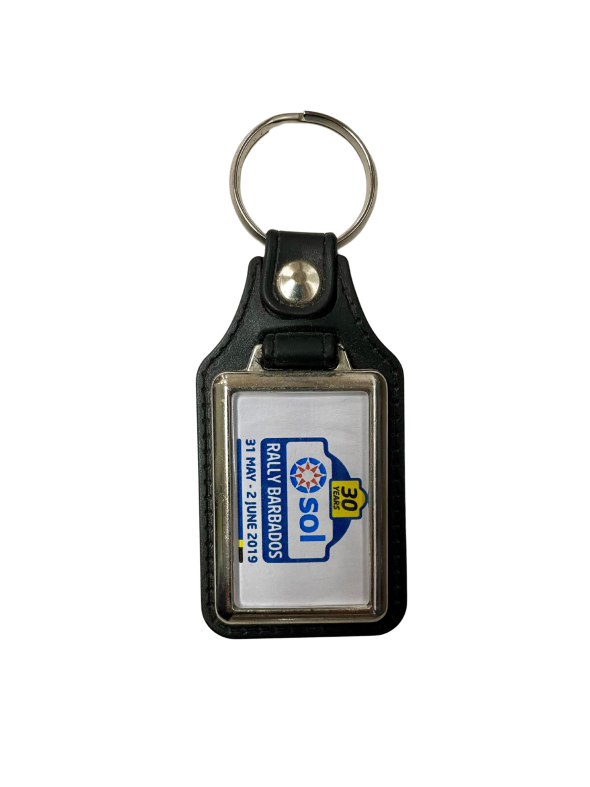 Key Ring, Punch ‘n Press, Rectangle & Leather – Blades Trophies